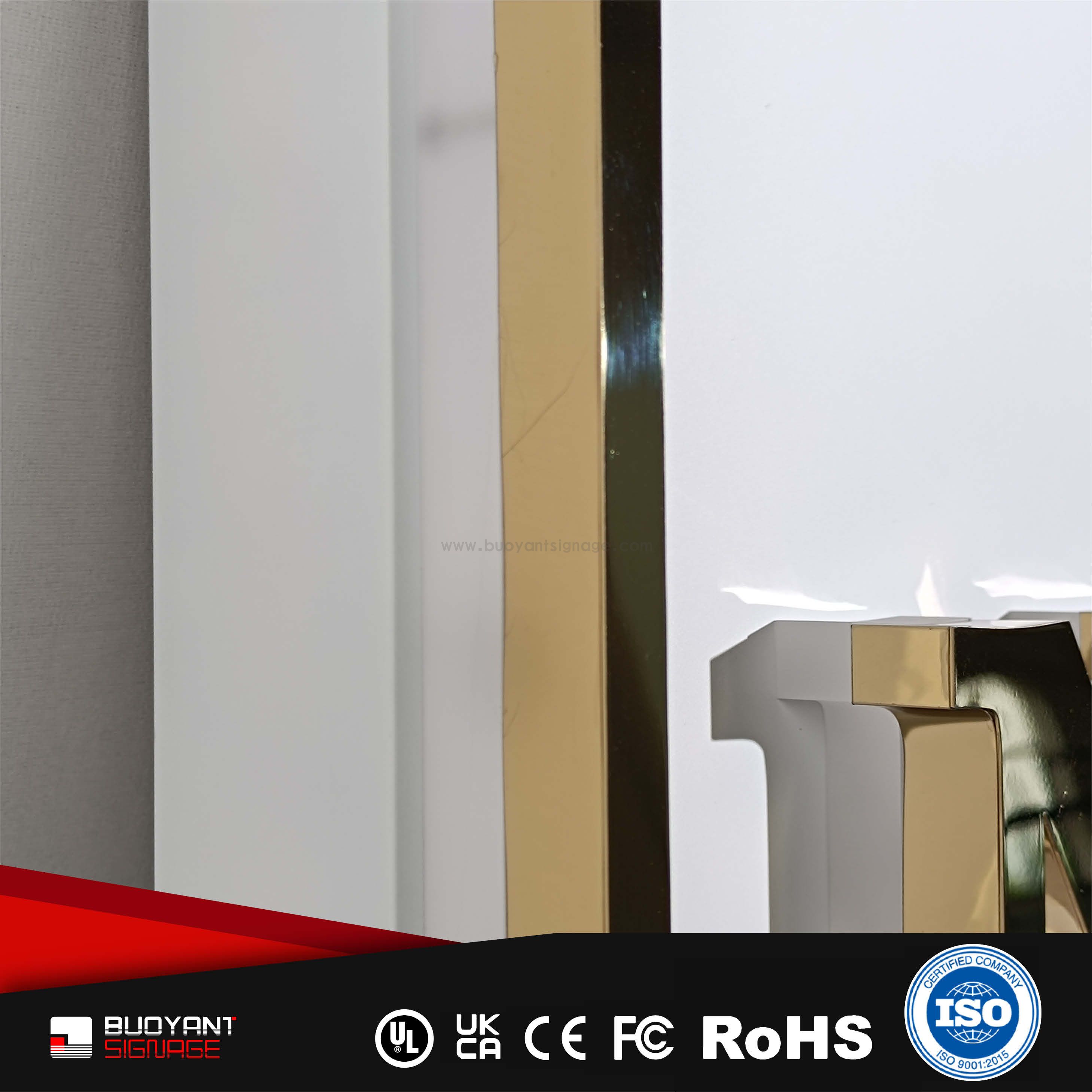 Professional Custom Letter Logo LED Backlit Signs with Backboard for ...