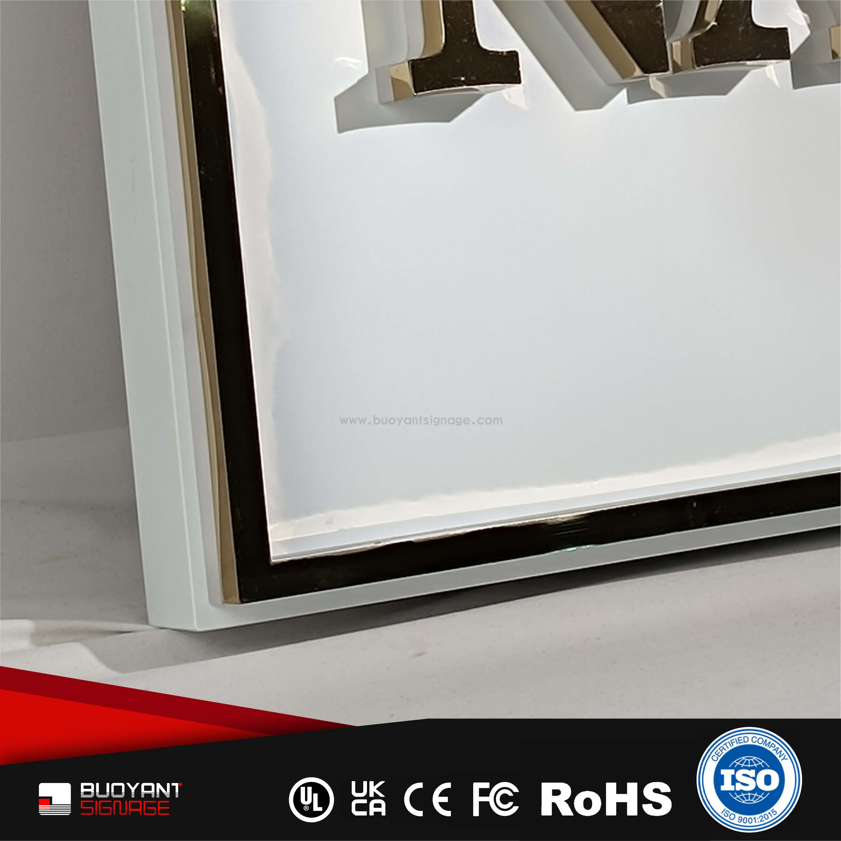 Professional Custom Letter Logo LED Backlit Signs with Backboard for ...