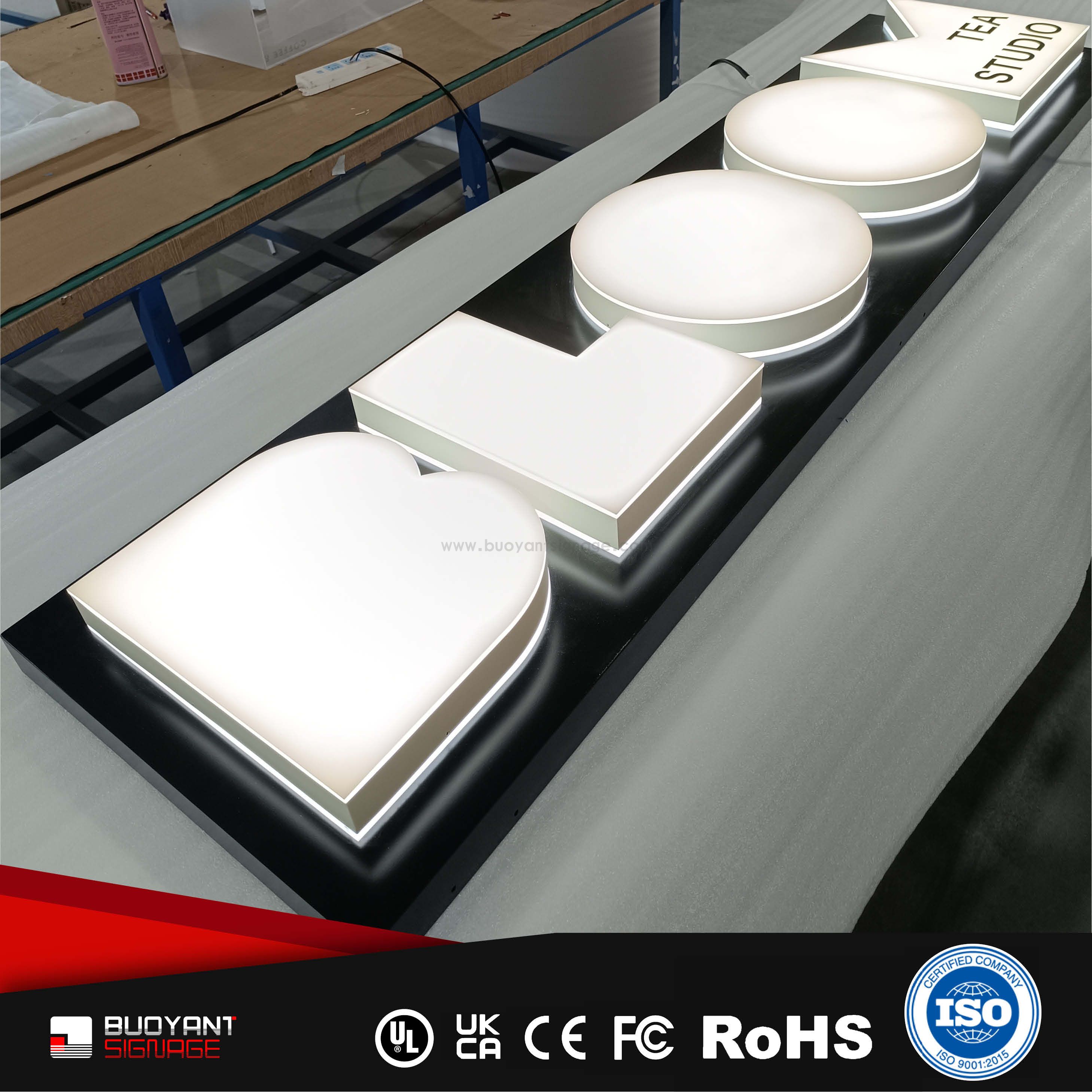 Professional Custom Front & Back Lit Signs with Backboard for ...