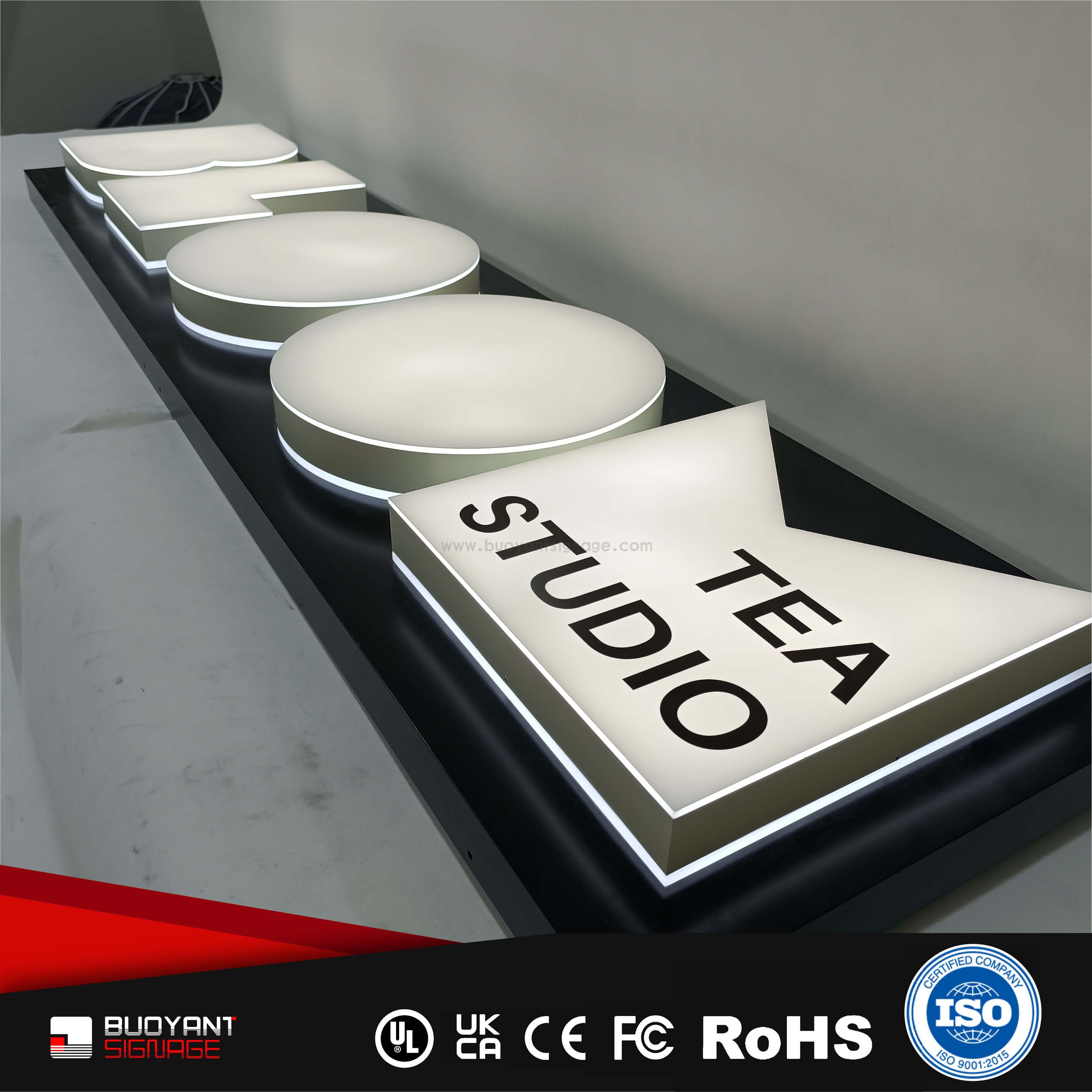 Professional Custom Front & Back Lit Signs with Backboard for ...