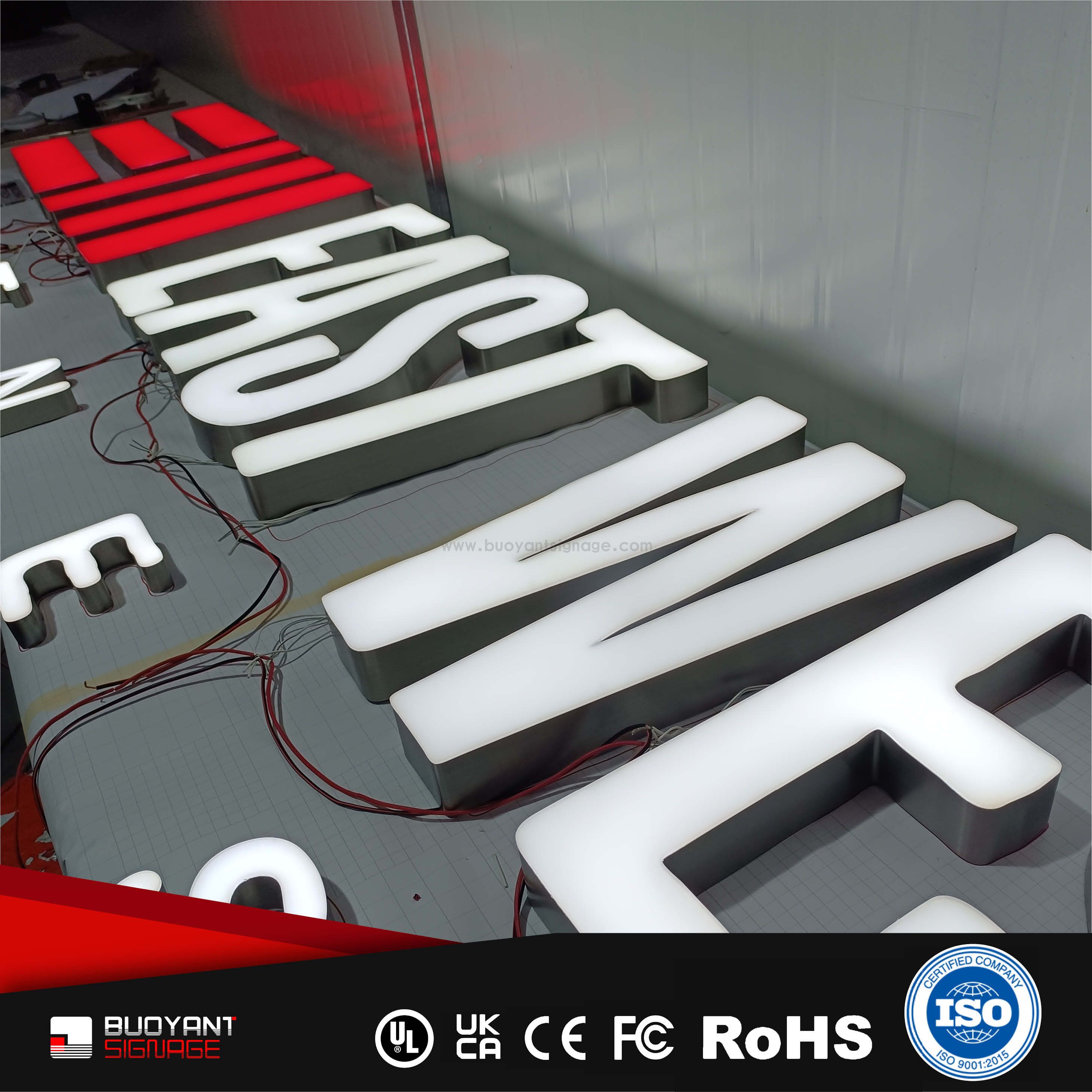 Professional Custom Enterprise Logo Sign LED Face Trim Cap Signs for ...