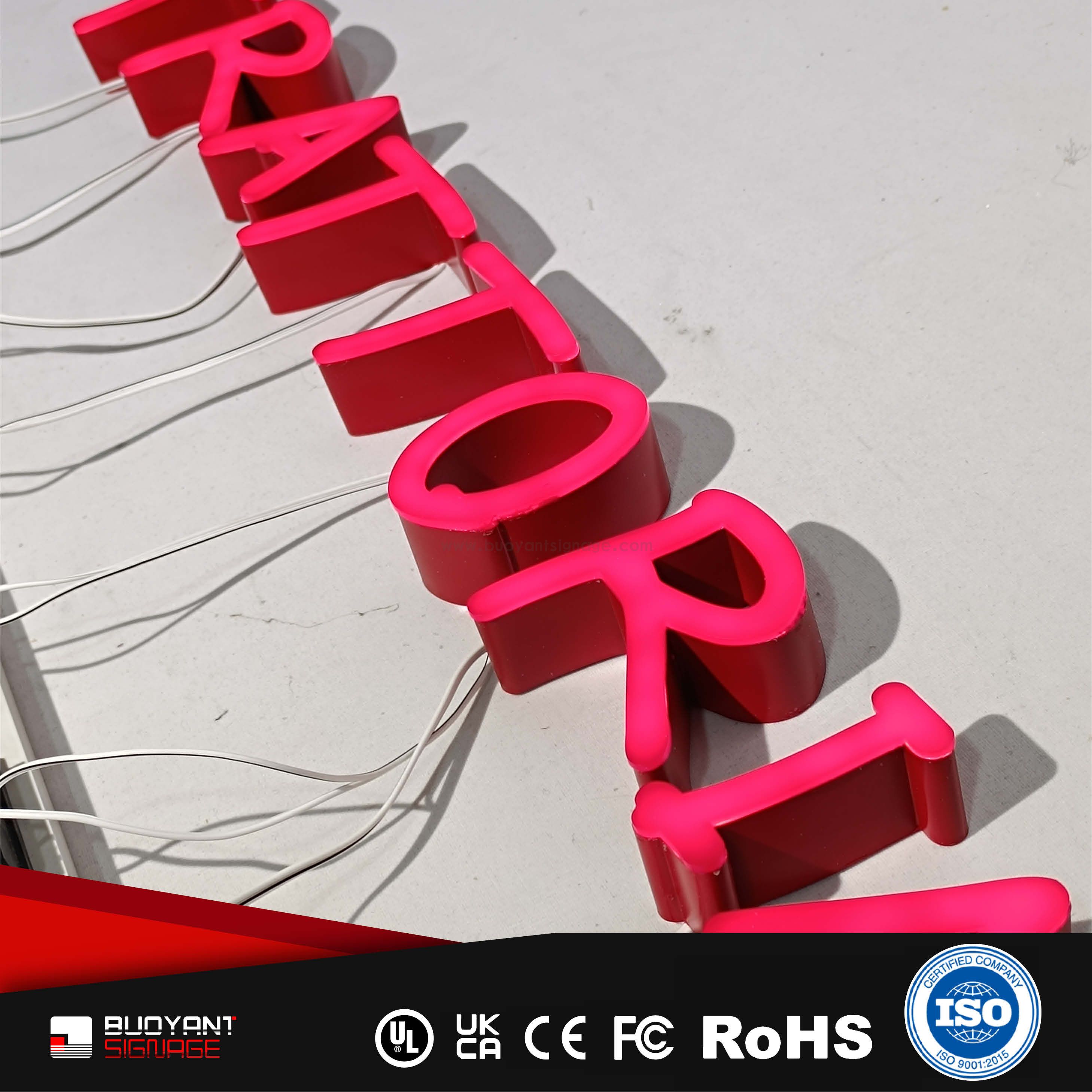 Professional Custom Brand Sign LED Rimless Frontlit Signs for ...