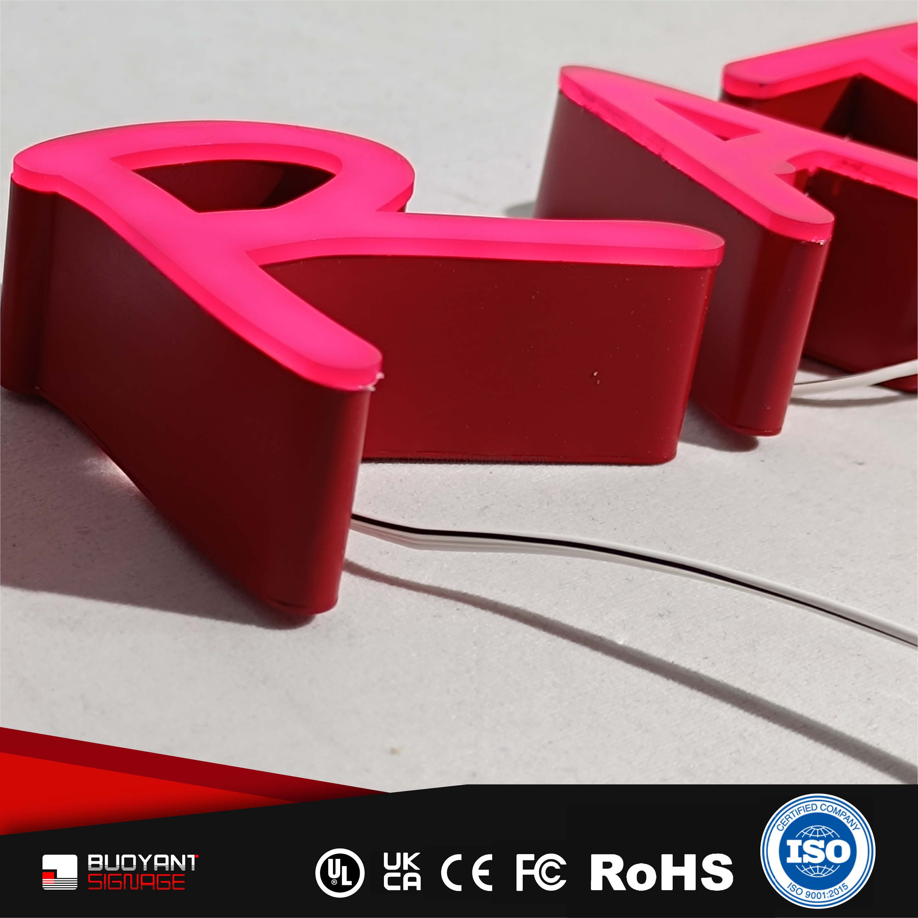 Professional Custom Brand Sign LED Rimless Frontlit Signs for ...