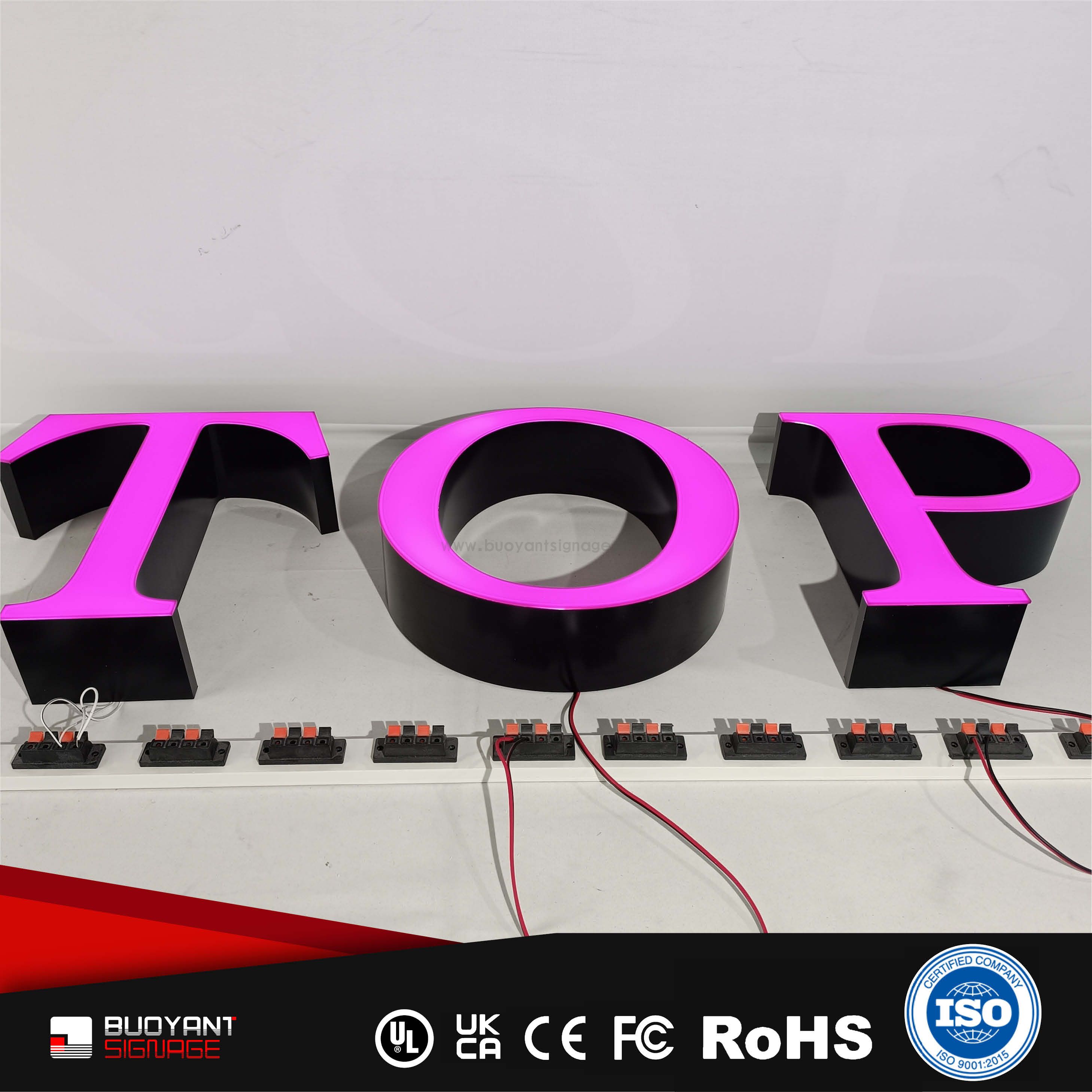 Professional Custom Colored LED Rimless Lit Signs for Brand Visual ...