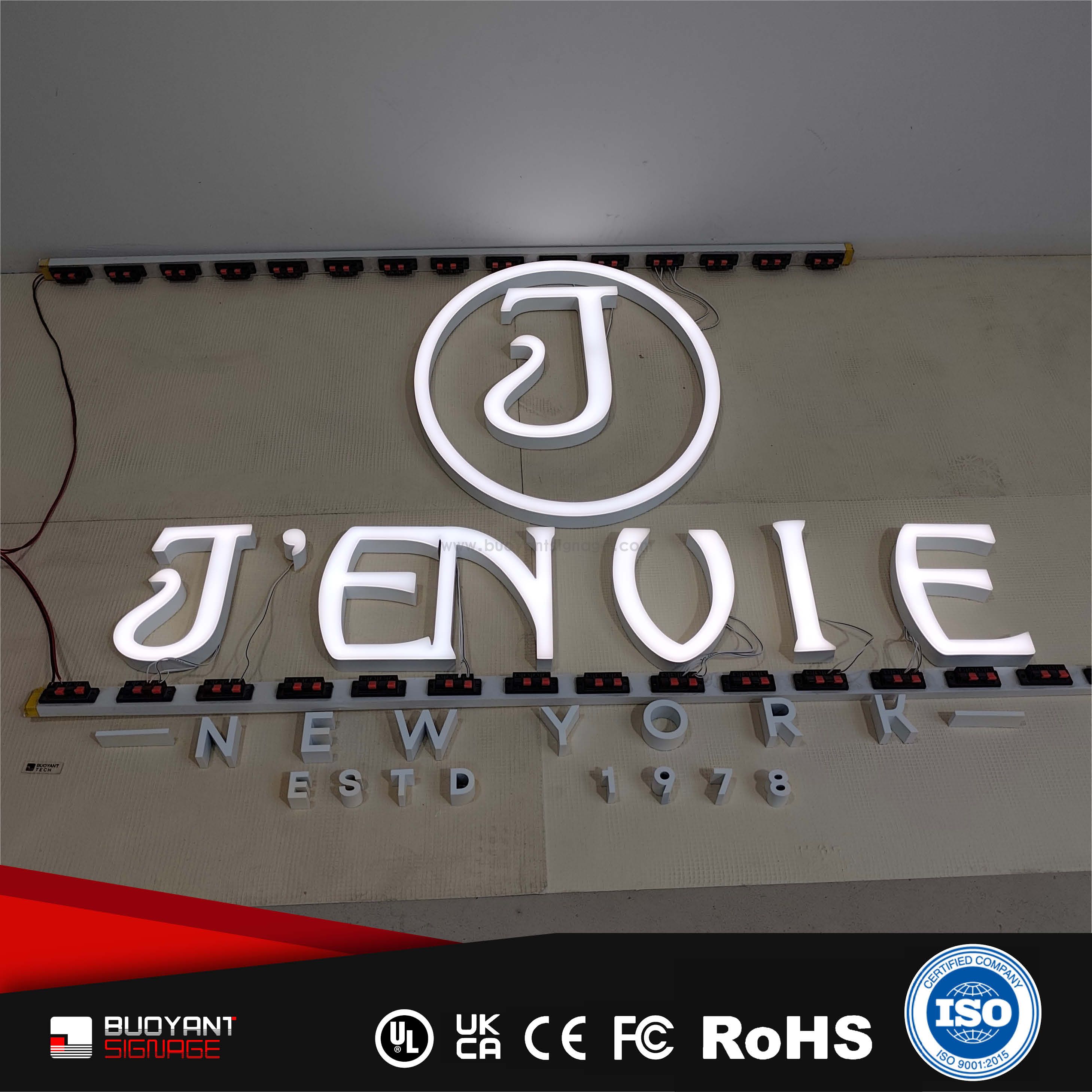 Professional Custom Brand Logo LED Rimless Lit Signs for Brand Visual ...