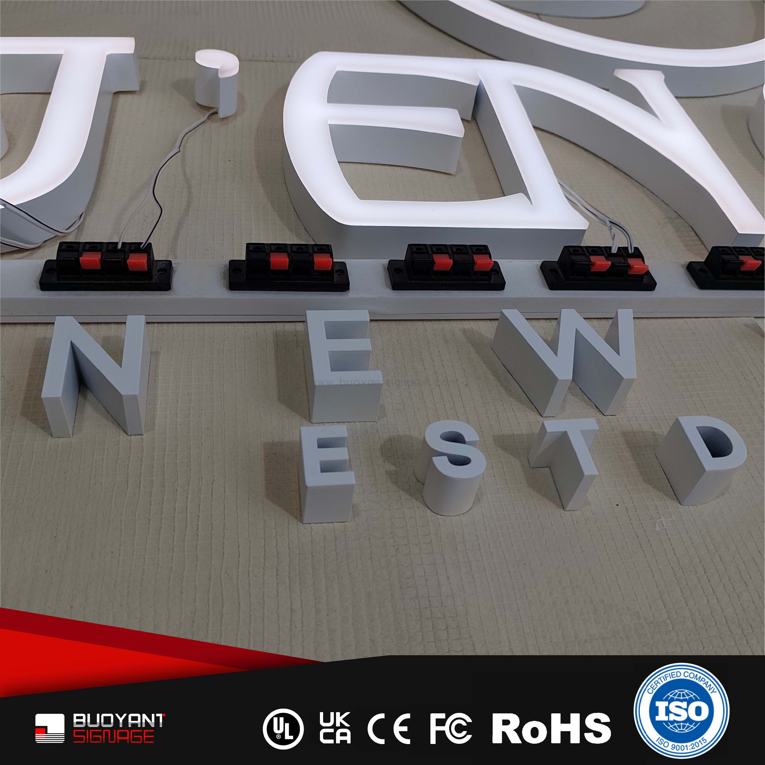 Professional Custom Brand Logo LED Rimless Lit Signs for Brand Visual ...