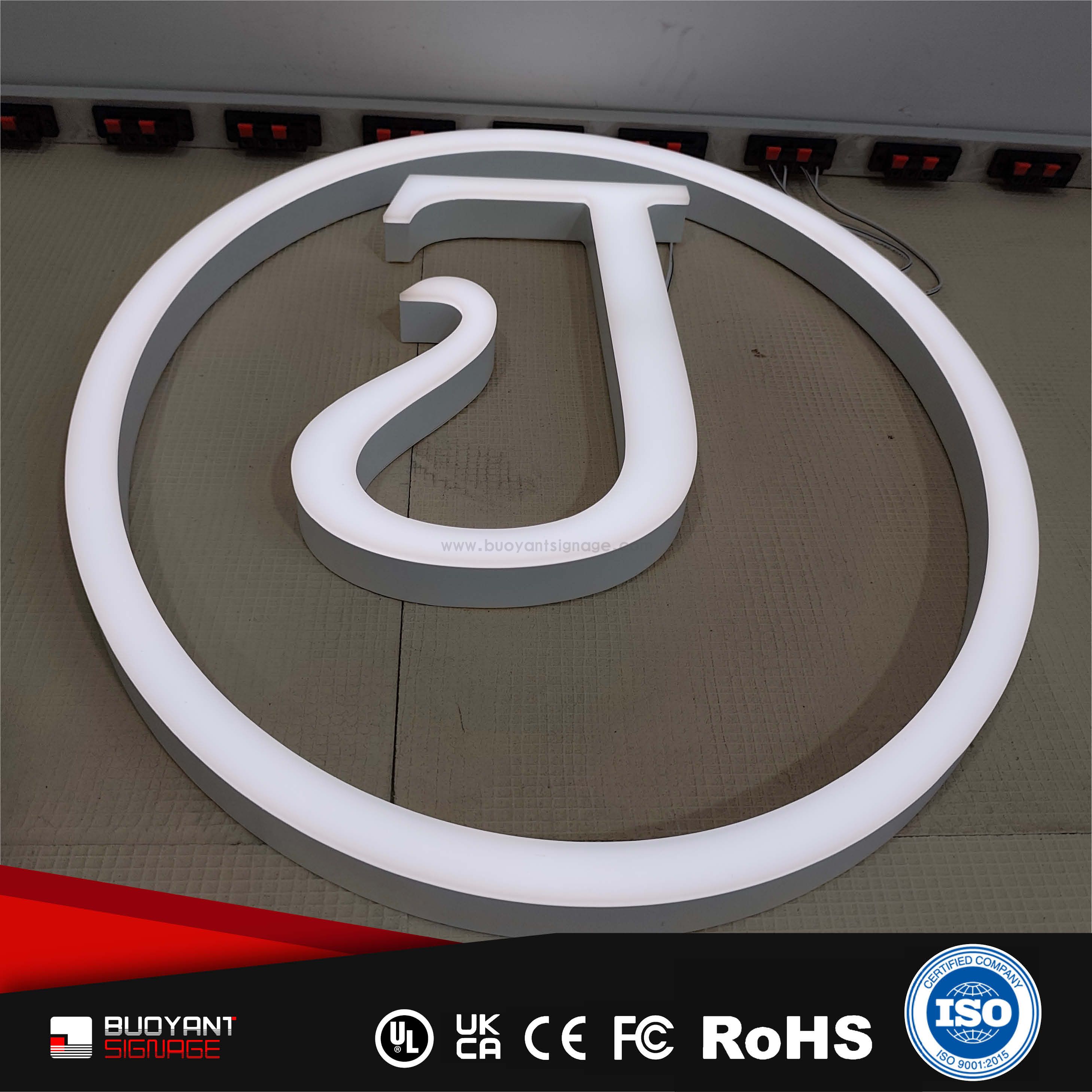 Professional Custom Brand Logo LED Rimless Lit Signs for Brand Visual ...