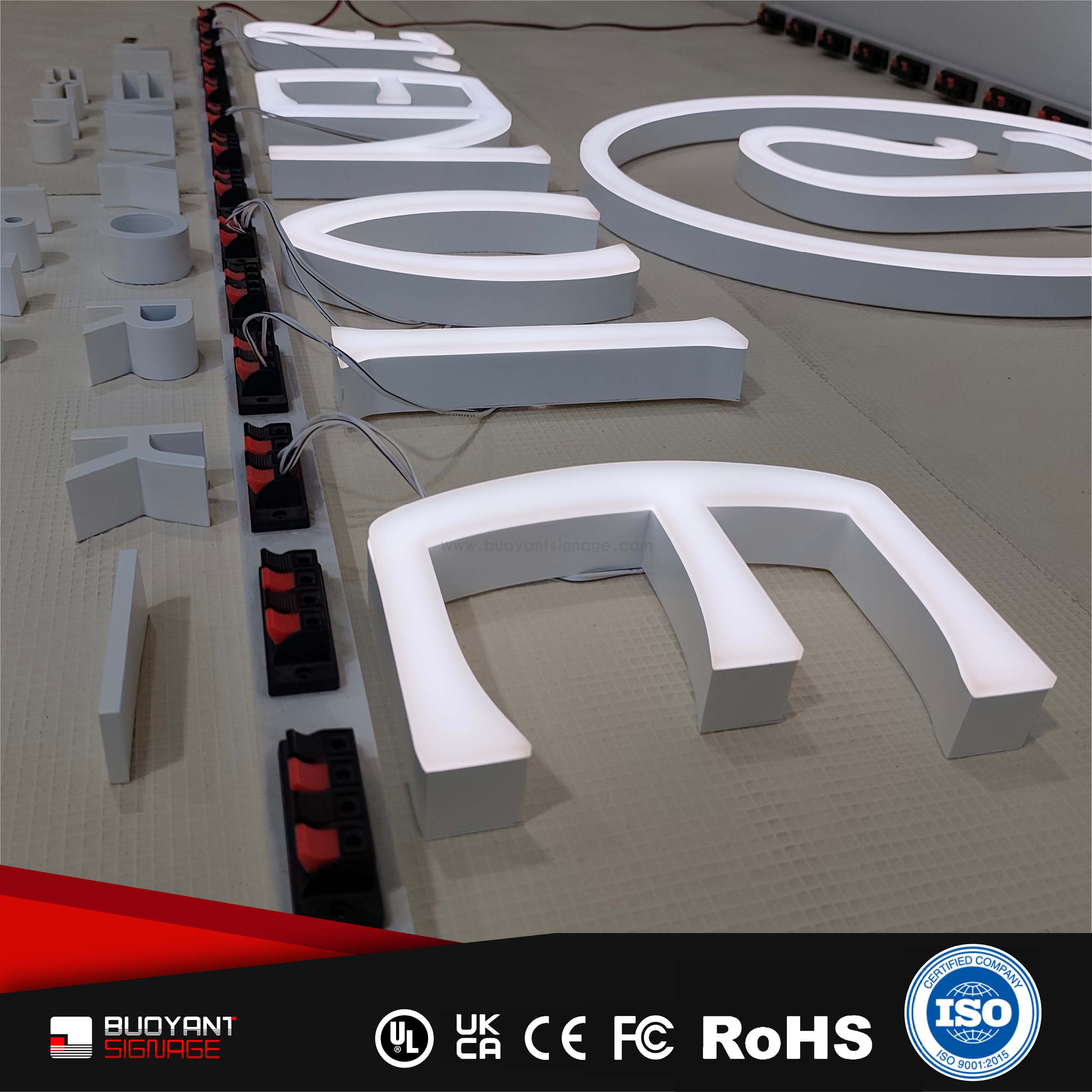 Professional Custom Brand Logo LED Rimless Lit Signs for Brand Visual ...